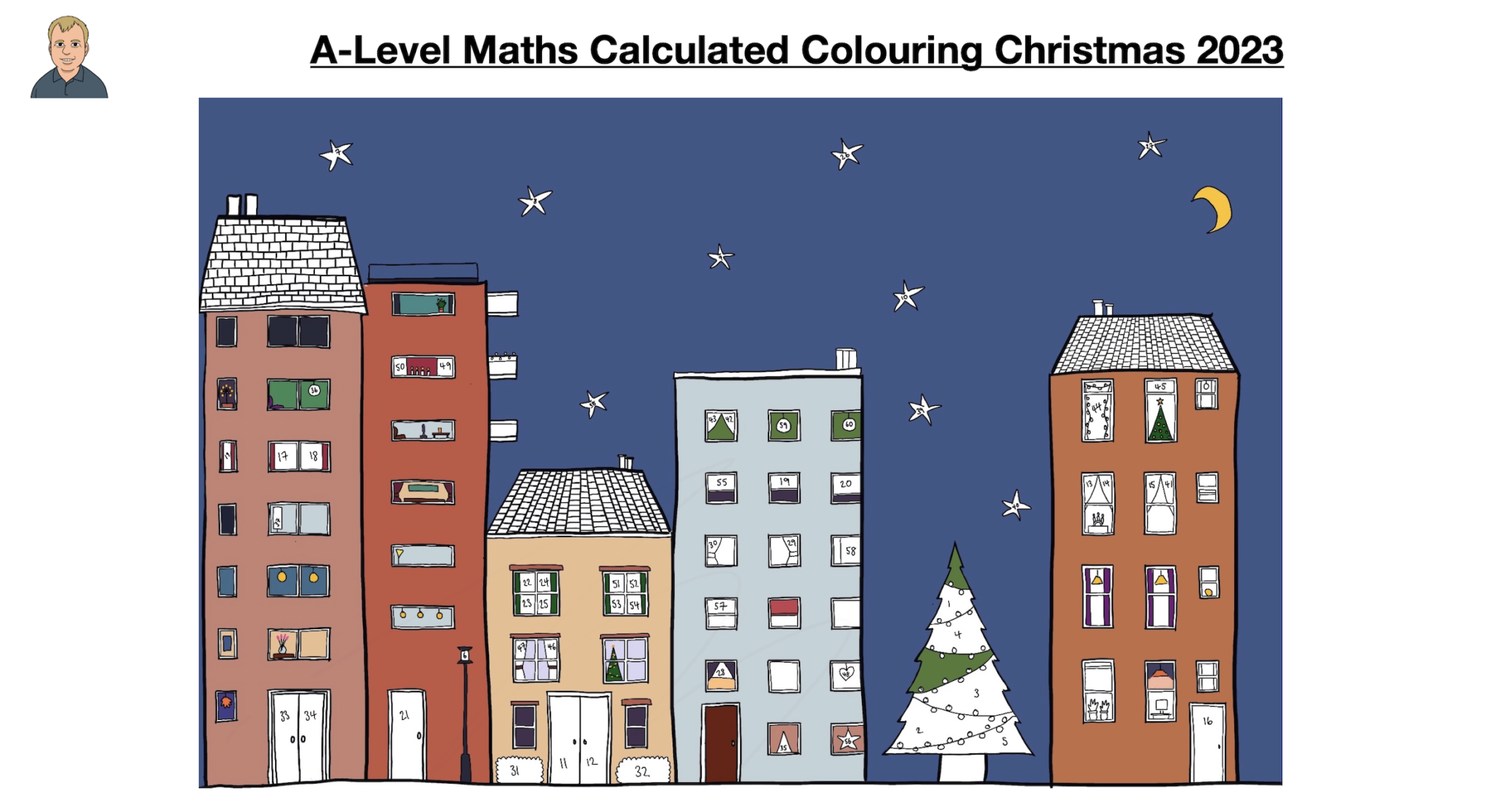 Christmas Calculated Colouring 2023 – MathematicsAndCoding